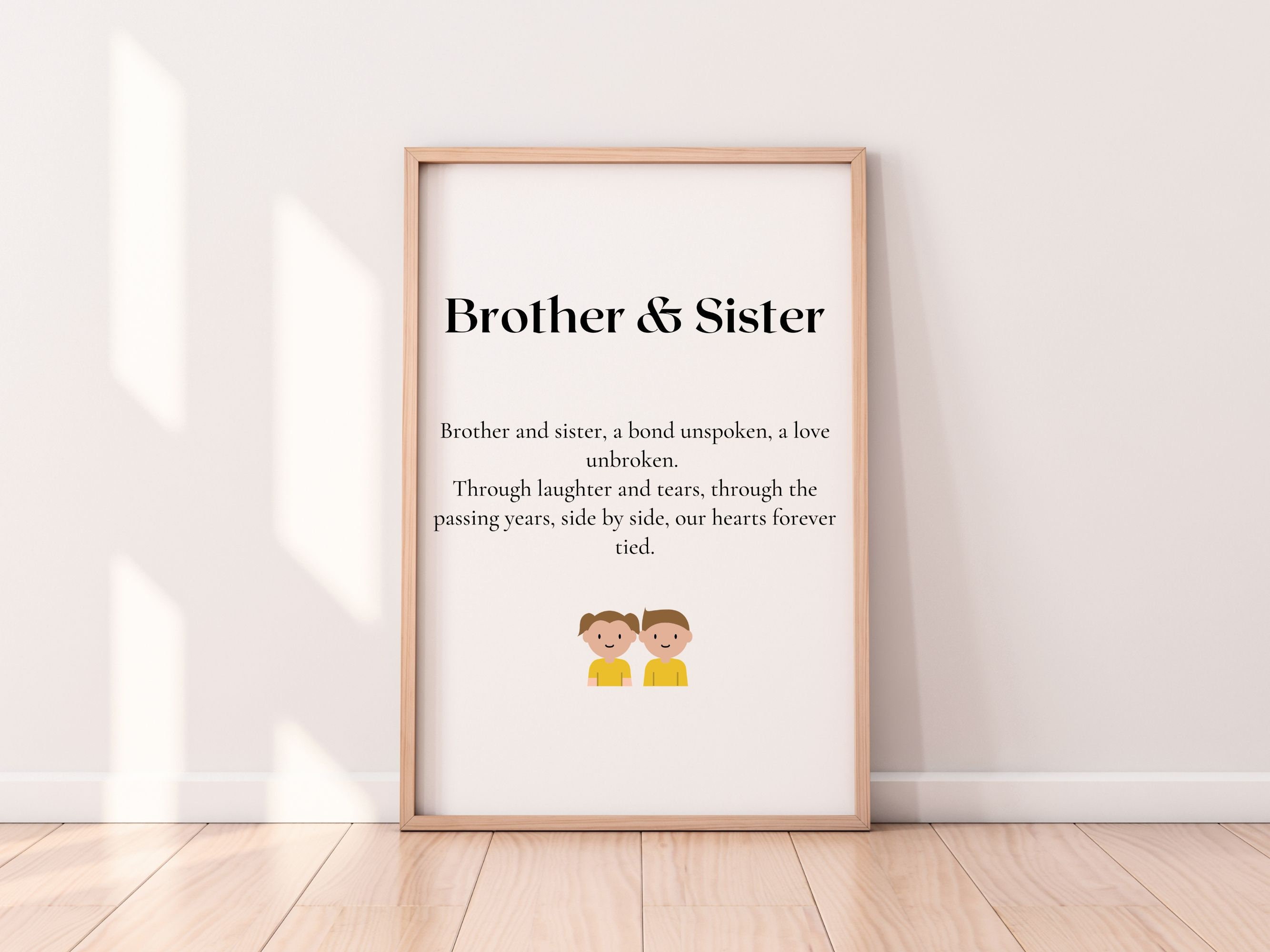 Brother and Sister Definition Printable | Perfect Home Decor Wall Art ...