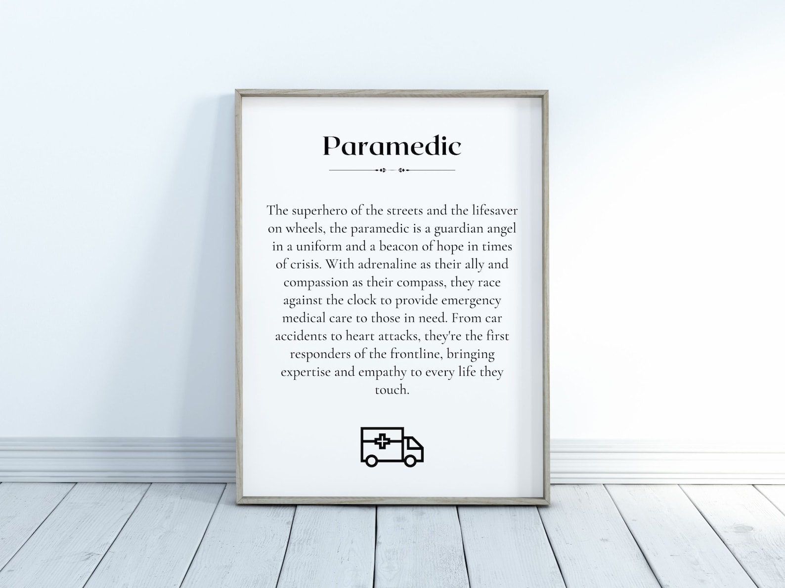 Paramedic Definition Digital Download | EMS Decor | Instant Wall Art ...
