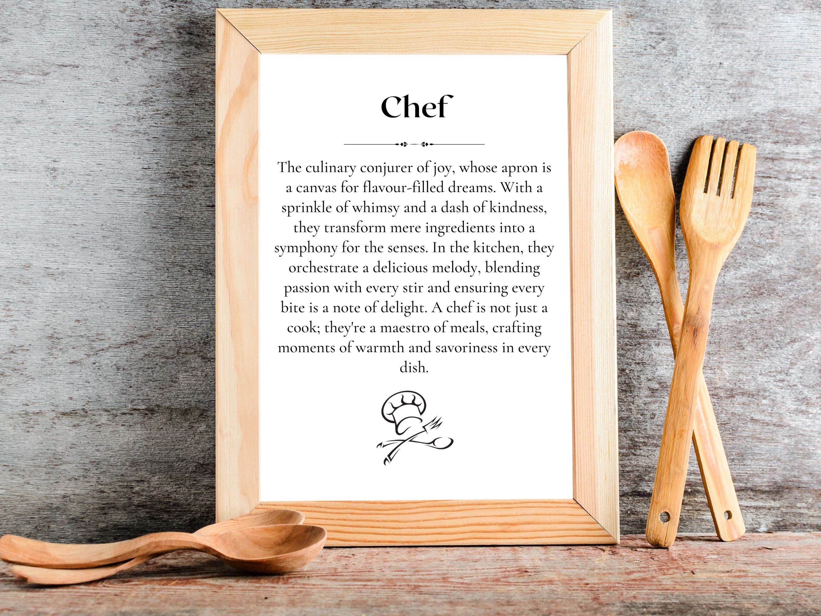 Chef Definition Printable - Perfect Gift for Culinary Enthusiasts ...