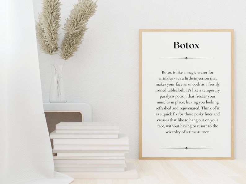 Botox Definition Printable | Funny Botox Poster | Salon Wall Decor ...