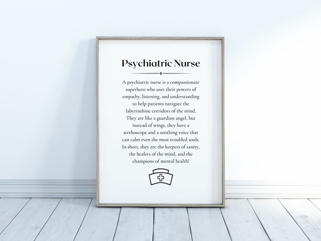 Psychiatric Nurse Definition Printable | Mental Health | Psychiatry ...