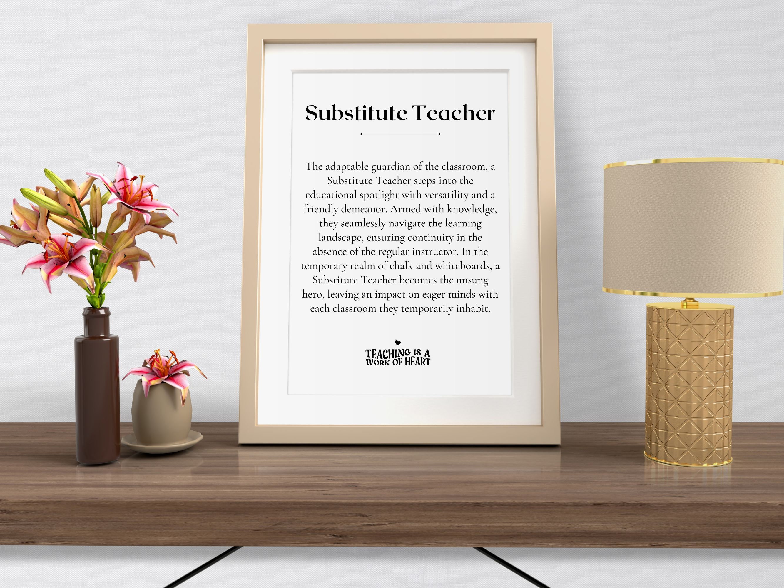 Substitute Teacher Definition Printable Art Digital Download - Etsy