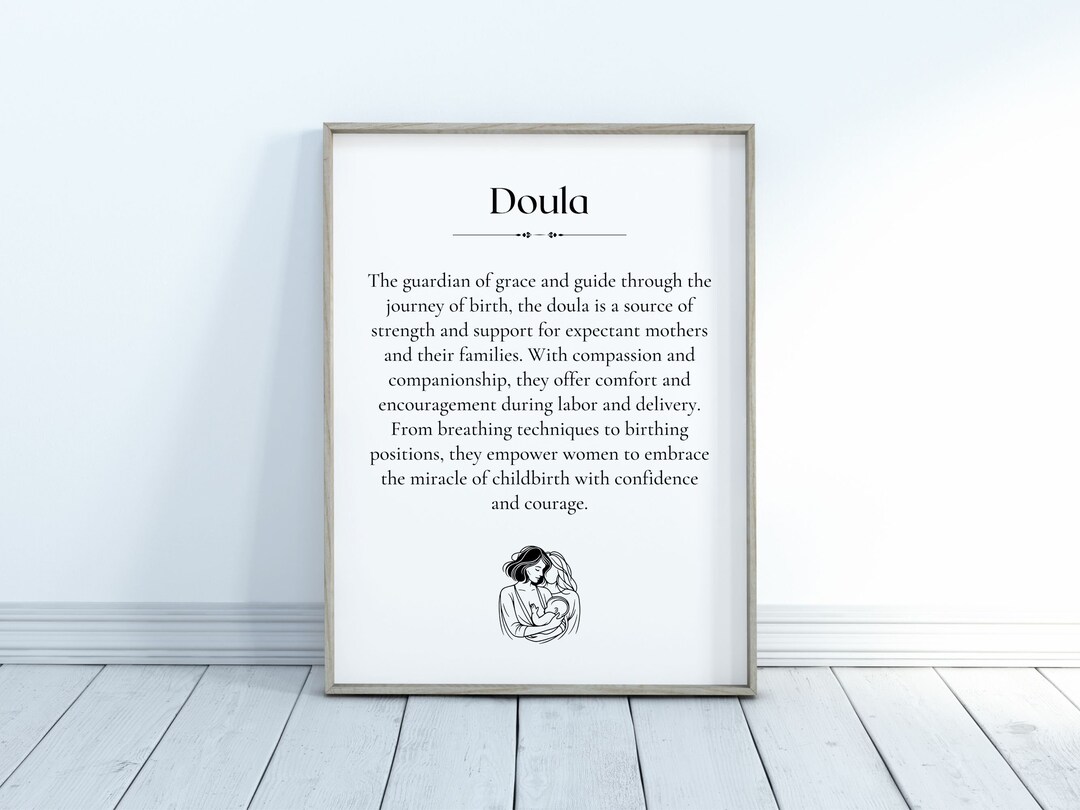 Doula Definition Printable Wall Art, Birth Worker Decor Digital ...