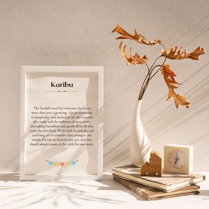 Karibu Digital Download | Swahili Welcome Art | Instant Home Decor ...