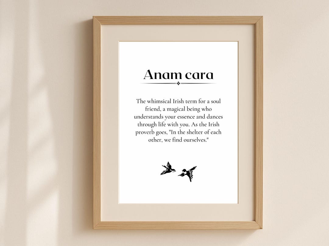 Anam Cara Printable Definition | Irish Soul Friend Wall Art | Celtic ...