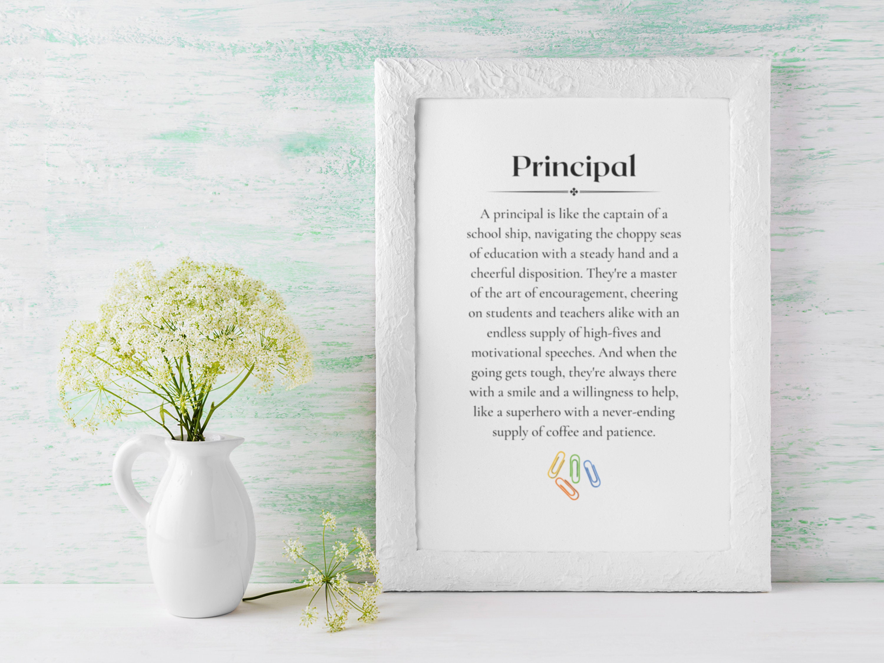 Principal Definition Printable | School Principal Print | Principal ...
