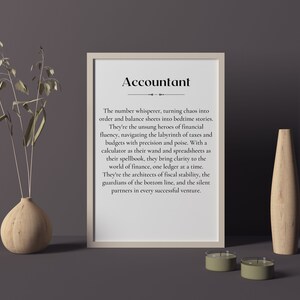 Accountant Definition Printable Wall Art - Office Decor Gift for ...