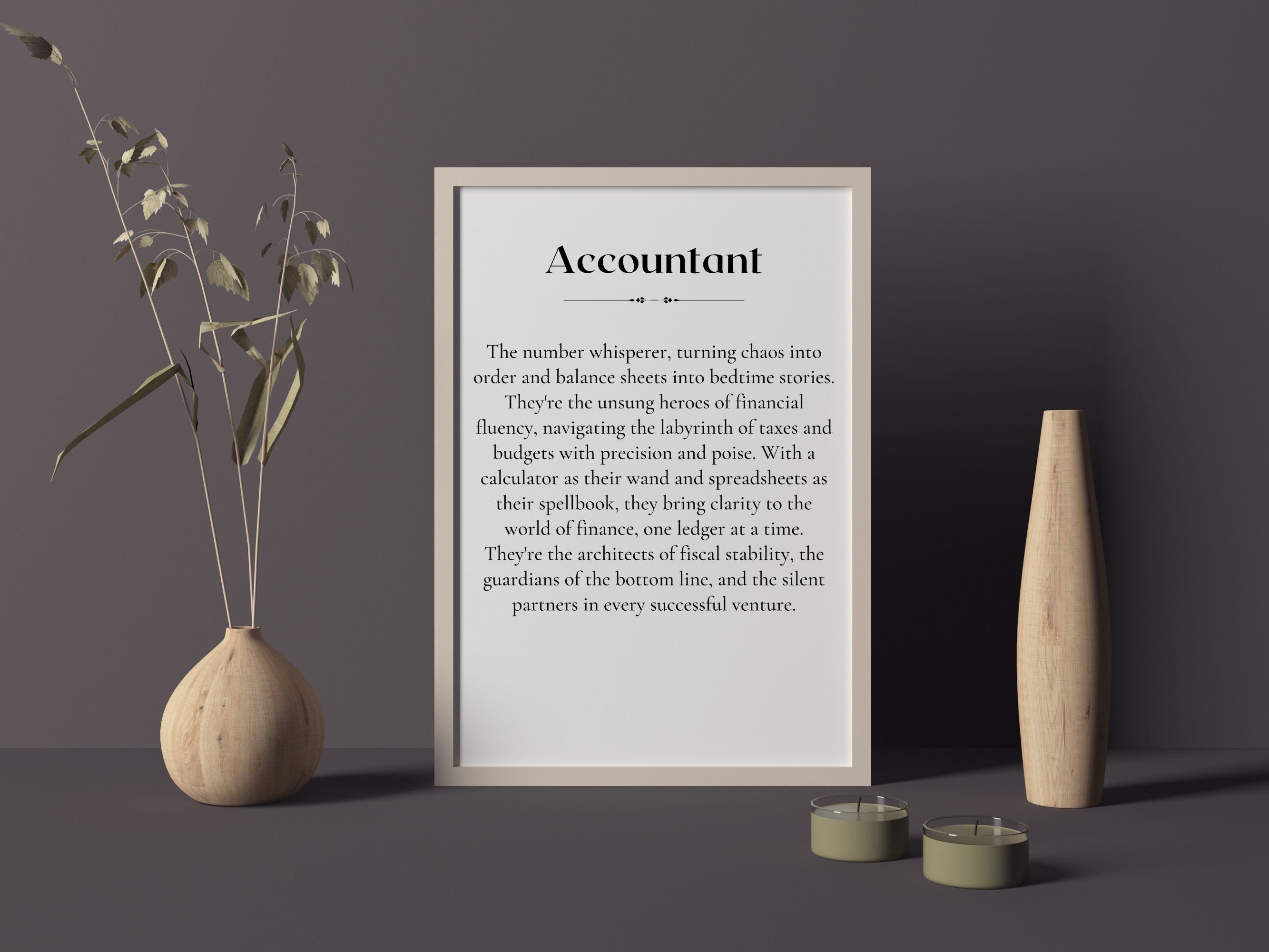 Accountant Definition Printable Wall Art - Office Decor Gift for ...
