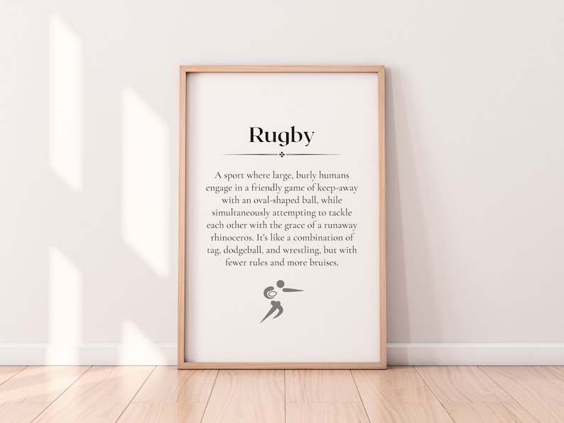 Rugby Definition Printable | Printable Definition Poster | Wall Art ...