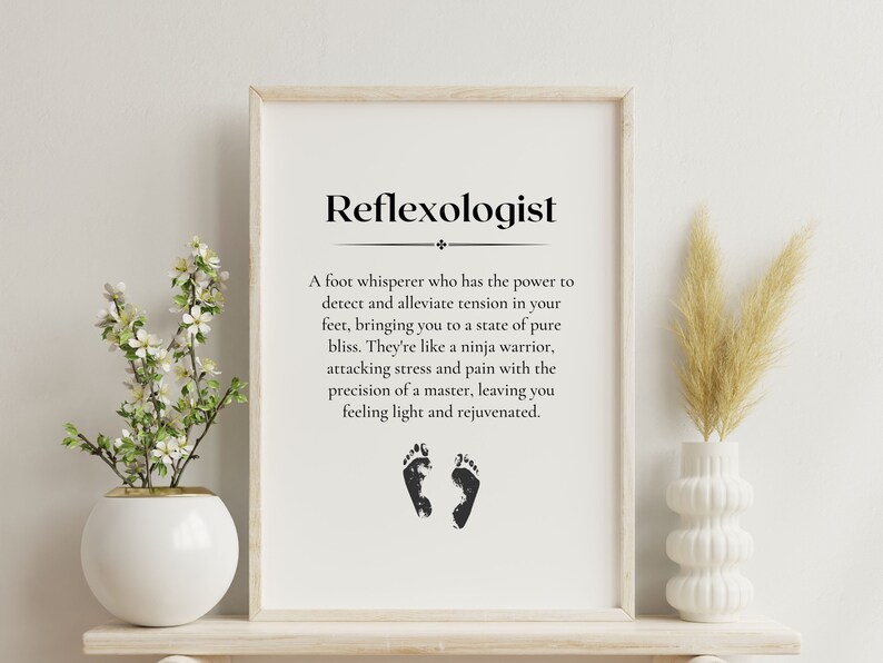 Reflexologist Definition Printable | Relaxing Wall Art | Holistic Gift ...