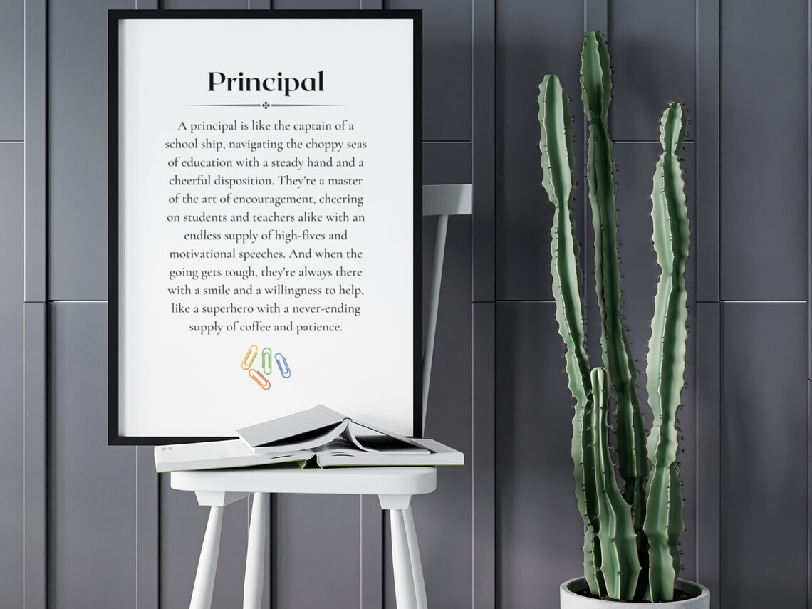 Principal Definition Printable School Principal Print Principal ...