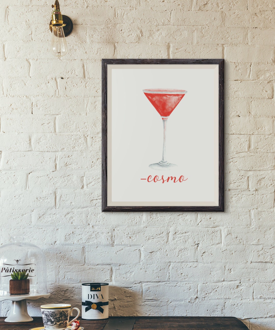 Cosmo Printable Cosmopolitan Drink Digital Art Bar - Etsy