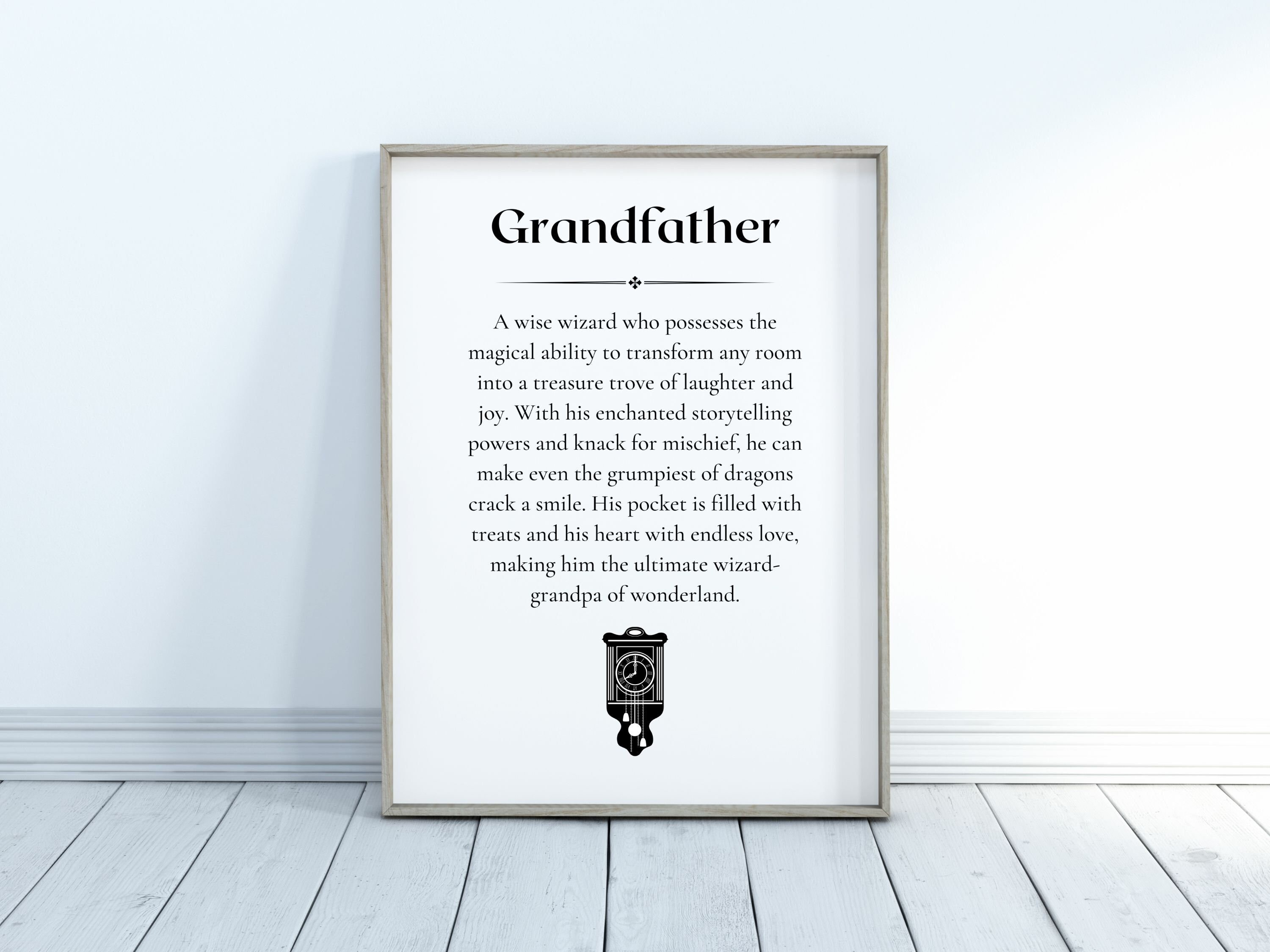 Grandfather Definition Printable | Grandpa Printable | Grandfather Gift ...