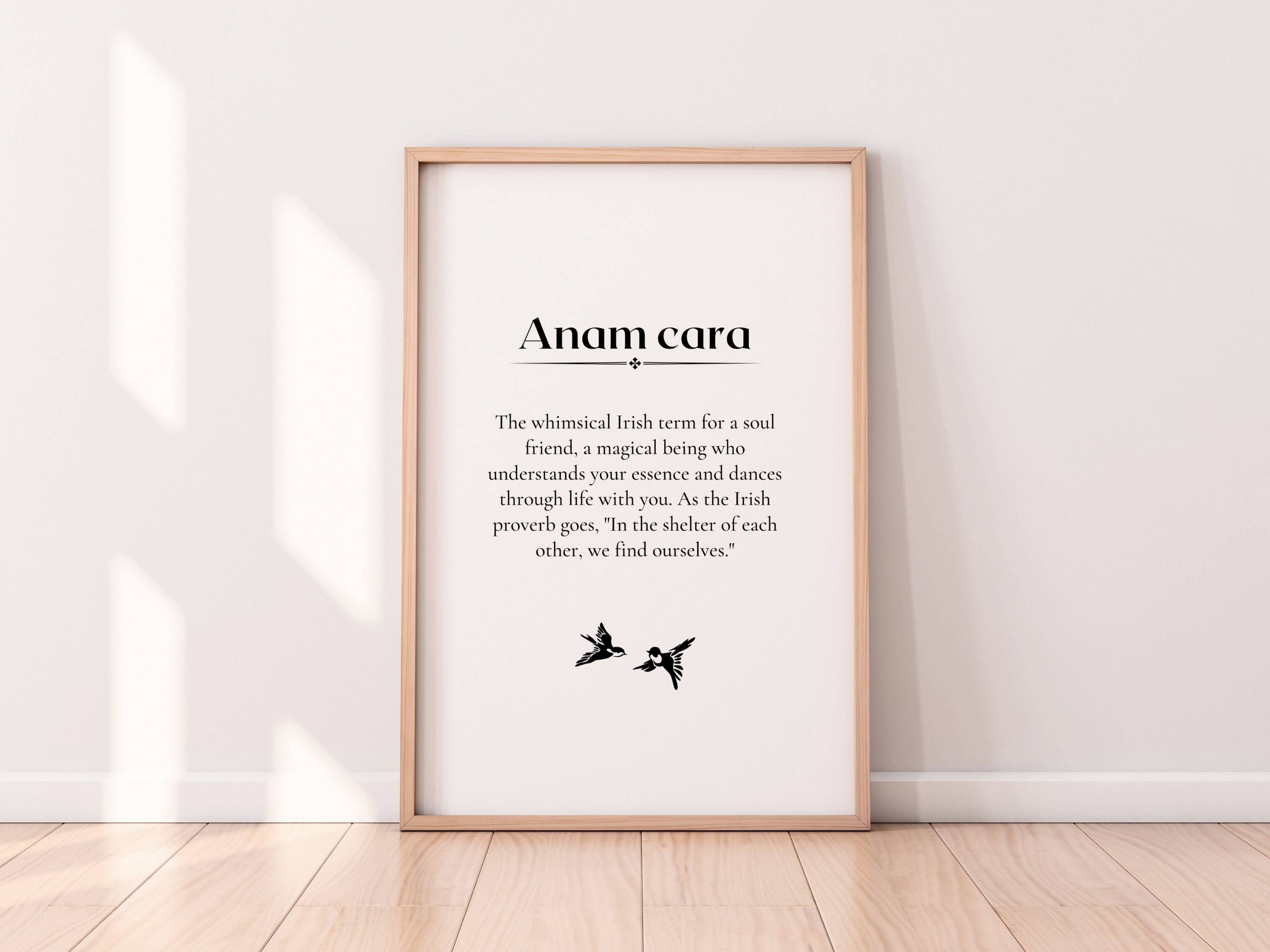 Anam Cara Definition Printable Wall Art Poster Gift Soul Friend Celtic ...