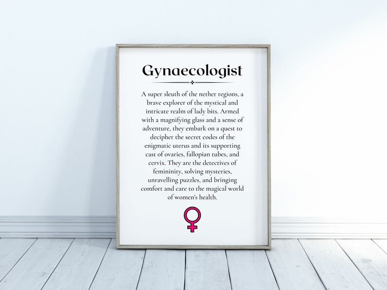 Gynaecologist Definition Printable | Feminine Health Art | Obstetrics ...