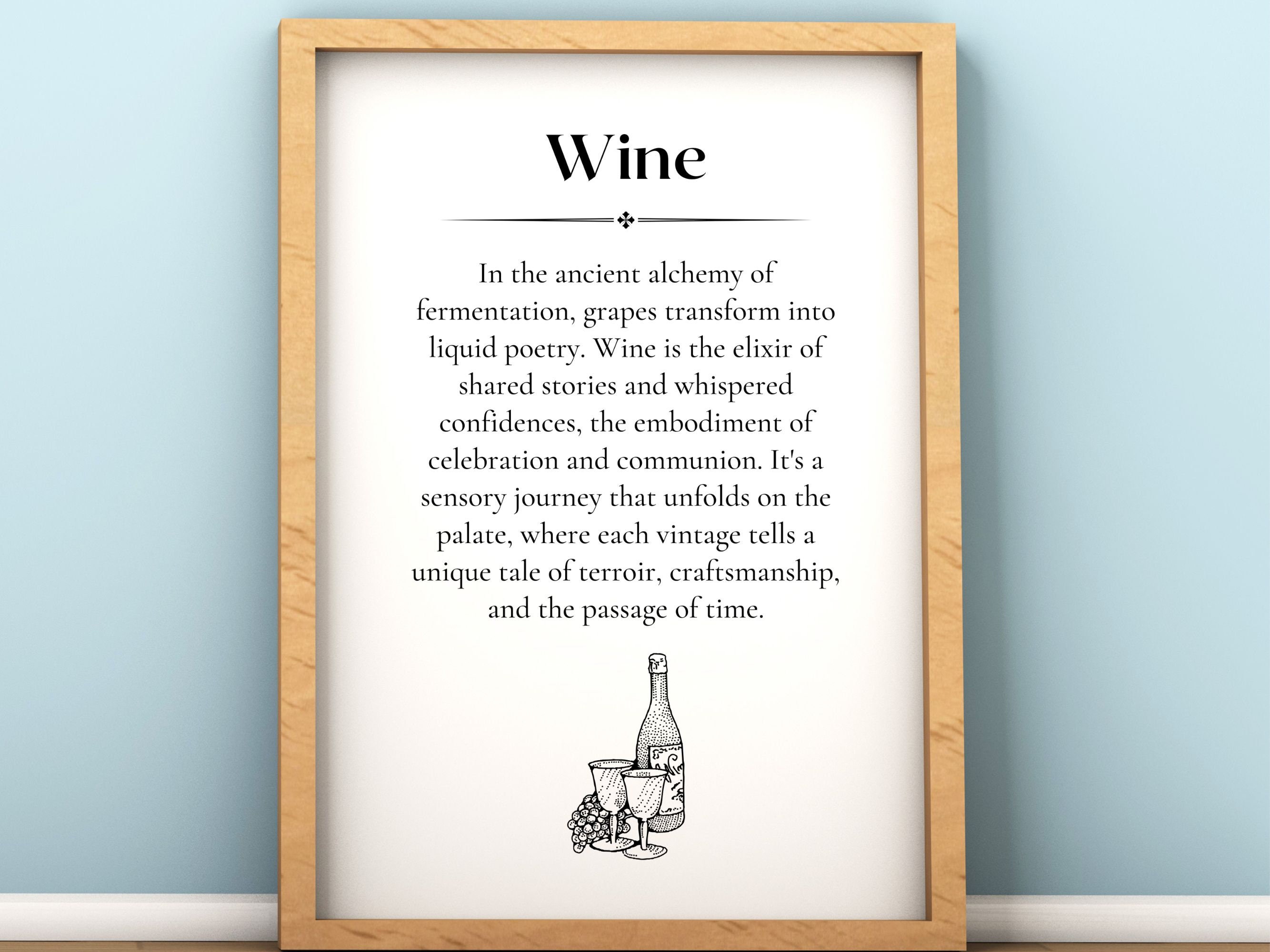 Wine Definition Printable: the Perfect Gift for Vinophiles and Wine ...