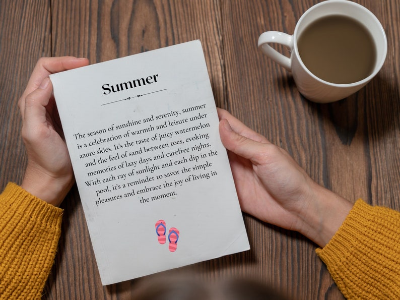 Summer Definition Printable, Seasonal Art, Office Decor, Motivational ...