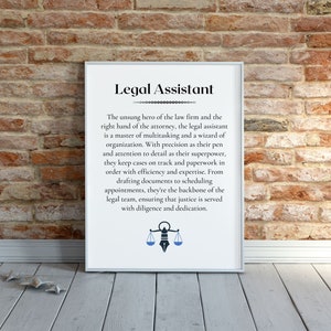 Legal Assistant Digital Download | Law Office Decor | Instant Wall Art ...