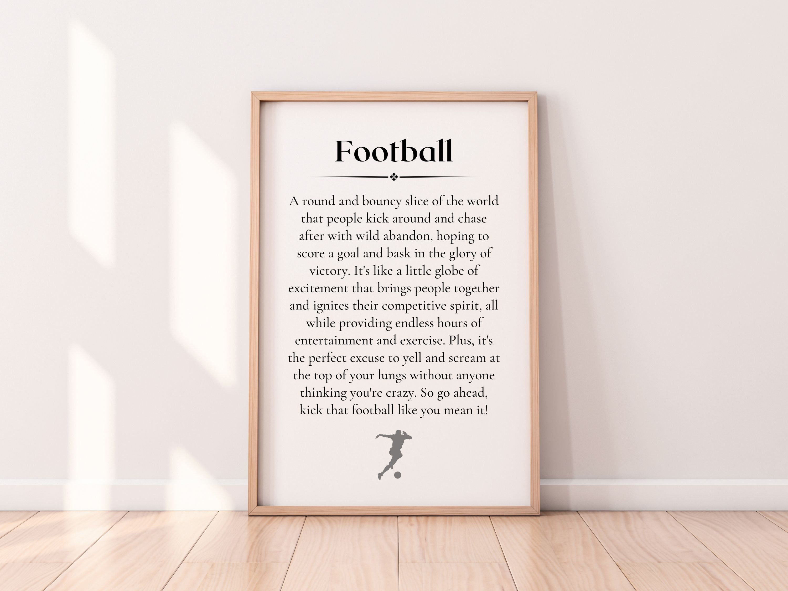 Football Definition Printable | Instant Download | Sports Wall Art ...