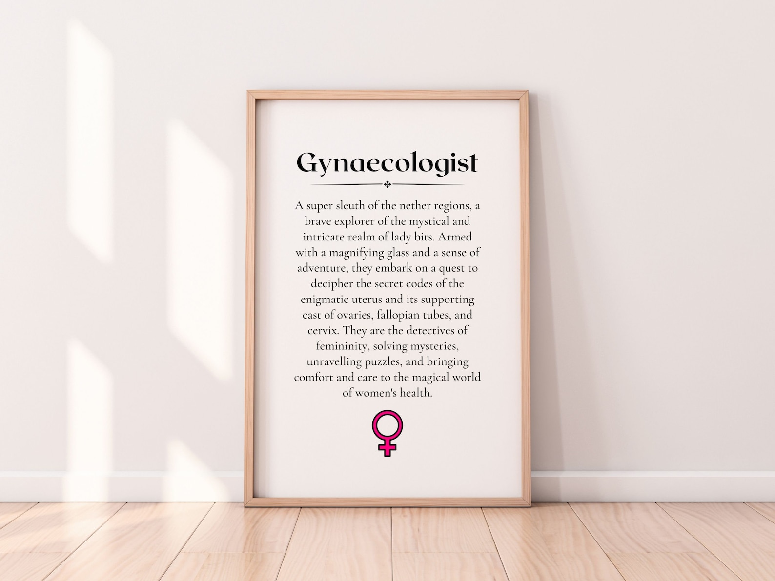 Gynaecologist Definition Printable | Feminine Health Art | Obstetrics ...