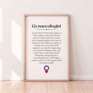 Gynaecologist Definition Printable | Feminine Health Art | Obstetrics ...