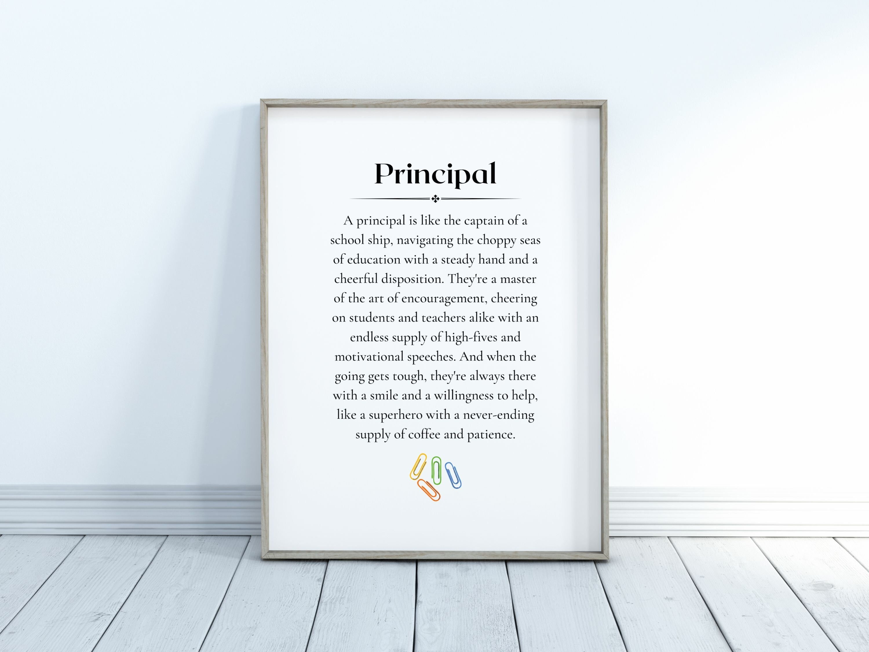 Principal Definition Printable | School Principal Print | Principal ...