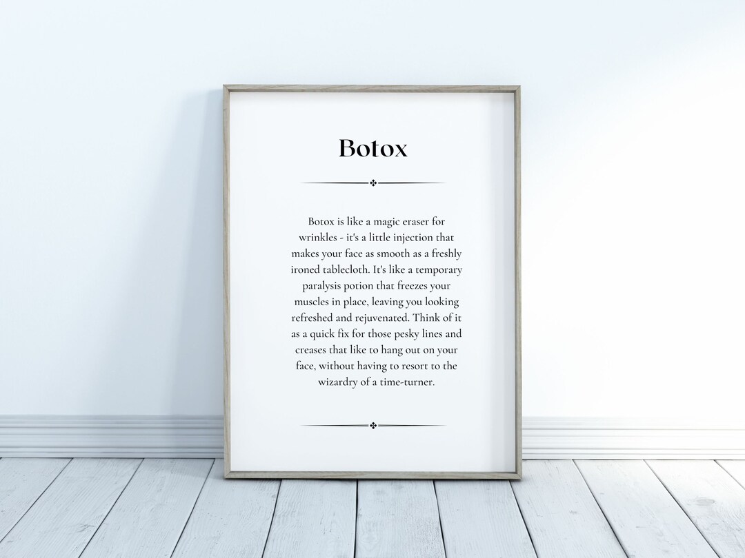 Botox Definition Printable | Funny Botox Poster | Salon Wall Decor ...