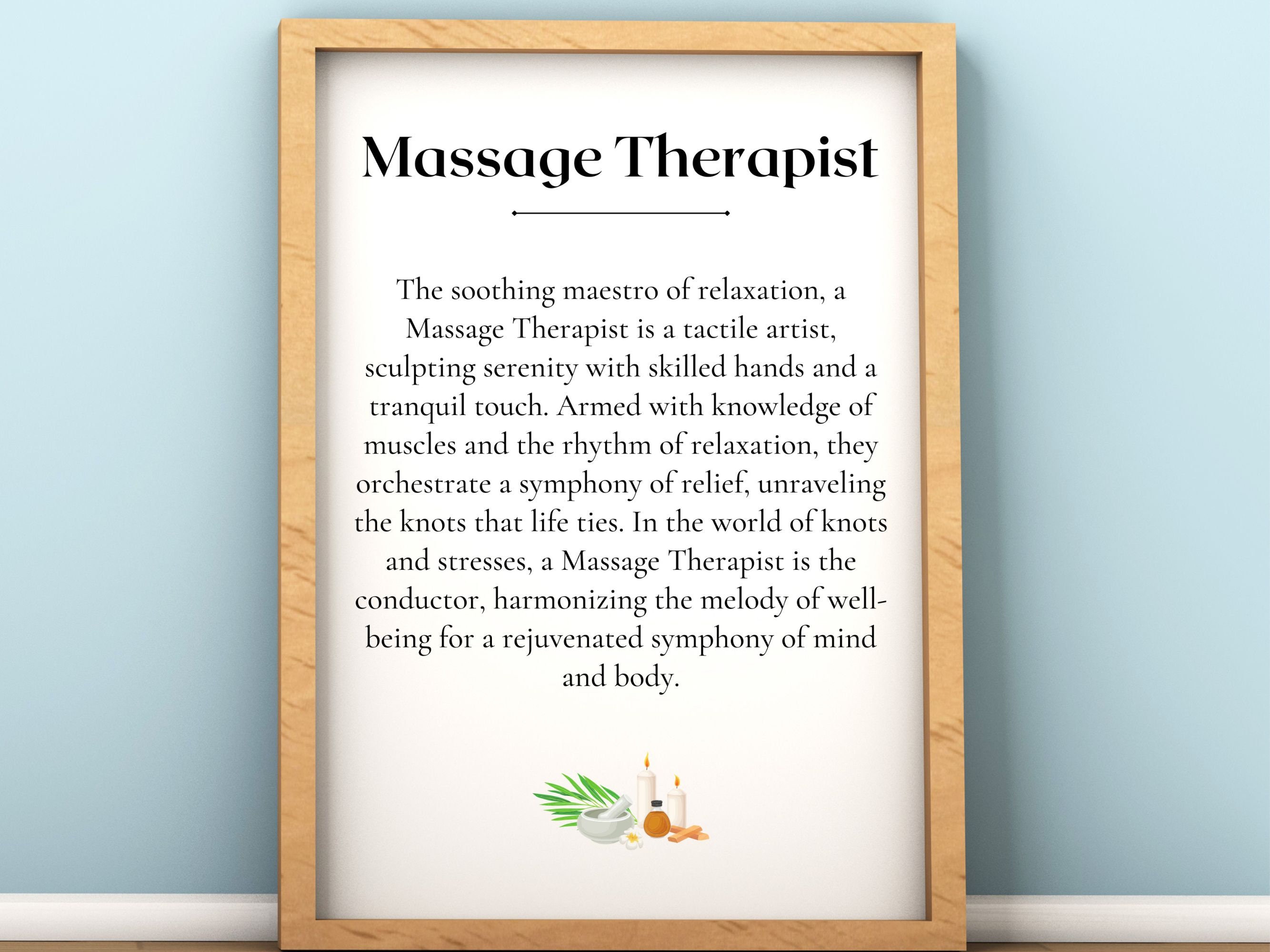 Massage Therapist Definition Printable Art Digital Download For Wellness Enthusiasts Perfect