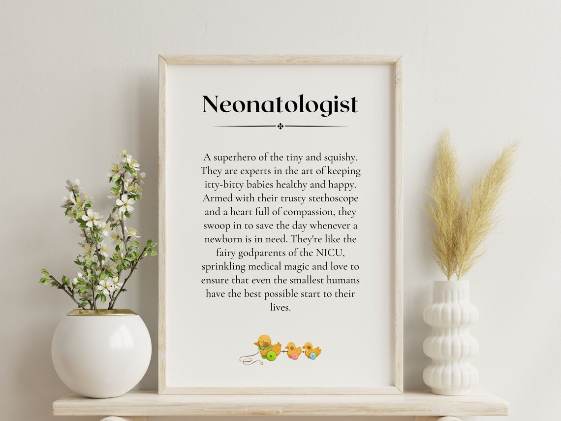 Neonatologist Definition Printable | Unique Gift for Doctors ...