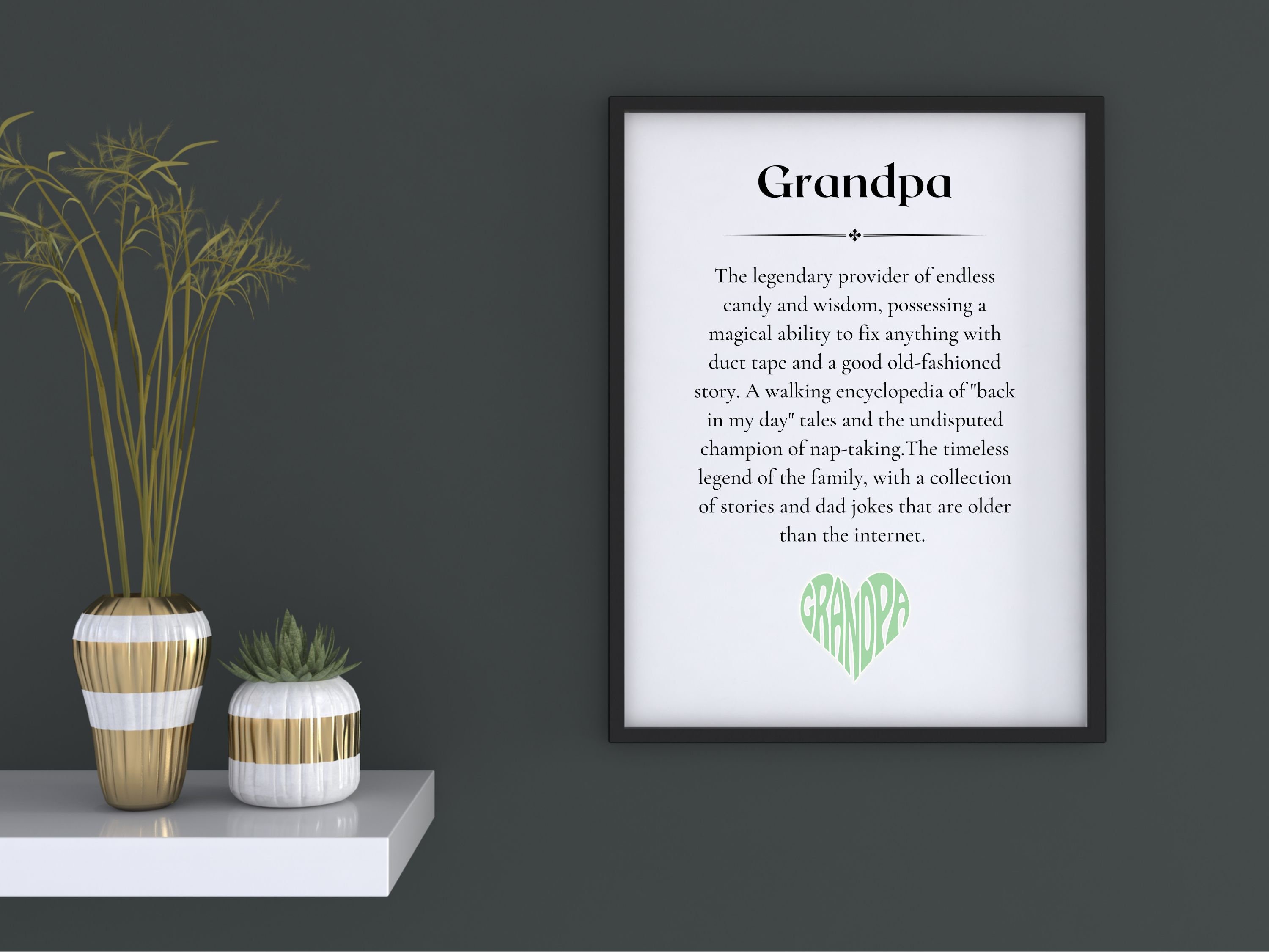 Grandpa Definition Printable | Grandfather Print | Granddad Definition ...