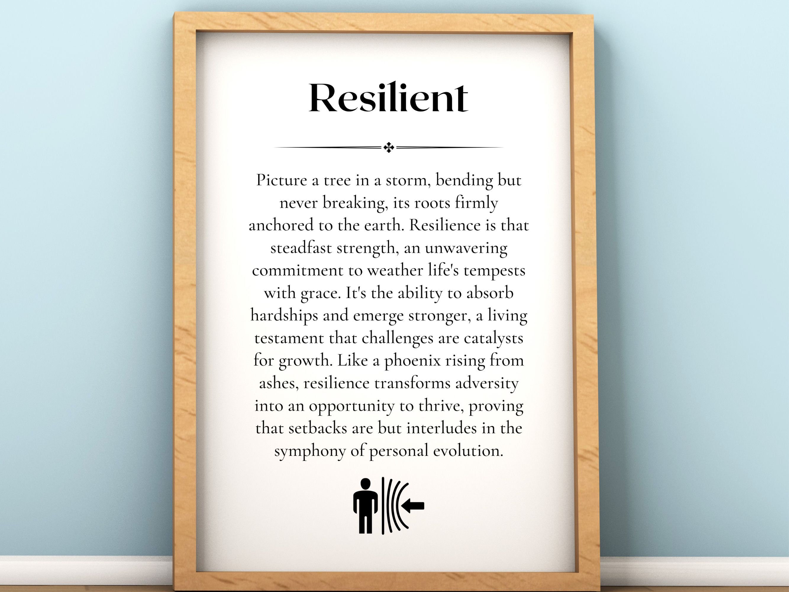 Resilient Definition Printable - Inspirational Gift for Strength ...