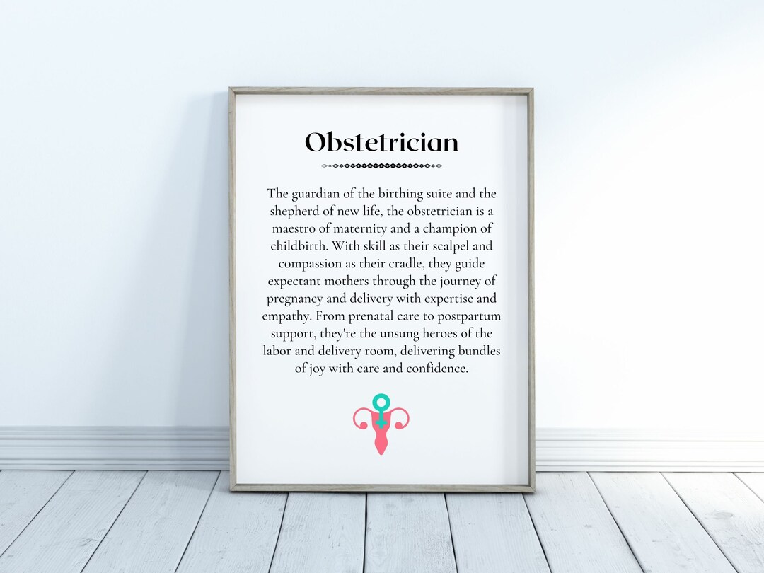 Obstetrician Digital Download | Medical Office Decor | Instant Wall Art ...
