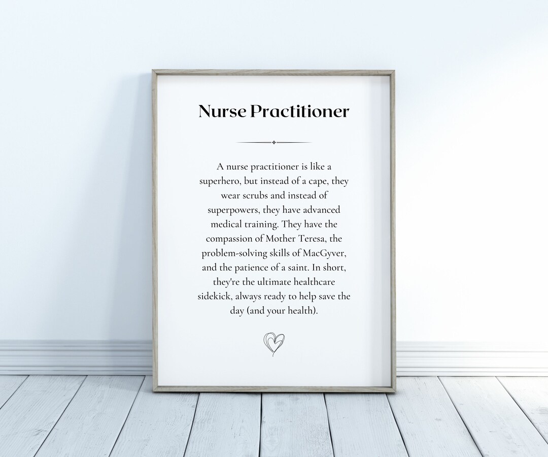 Nurse Practitioner Definition Printable | Nurse Gift | Nurse Graduation ...