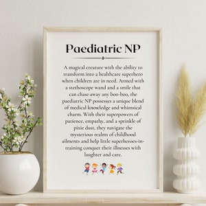 Paediatric NP Definition Printable | Gift for Nurse Practitioners ...