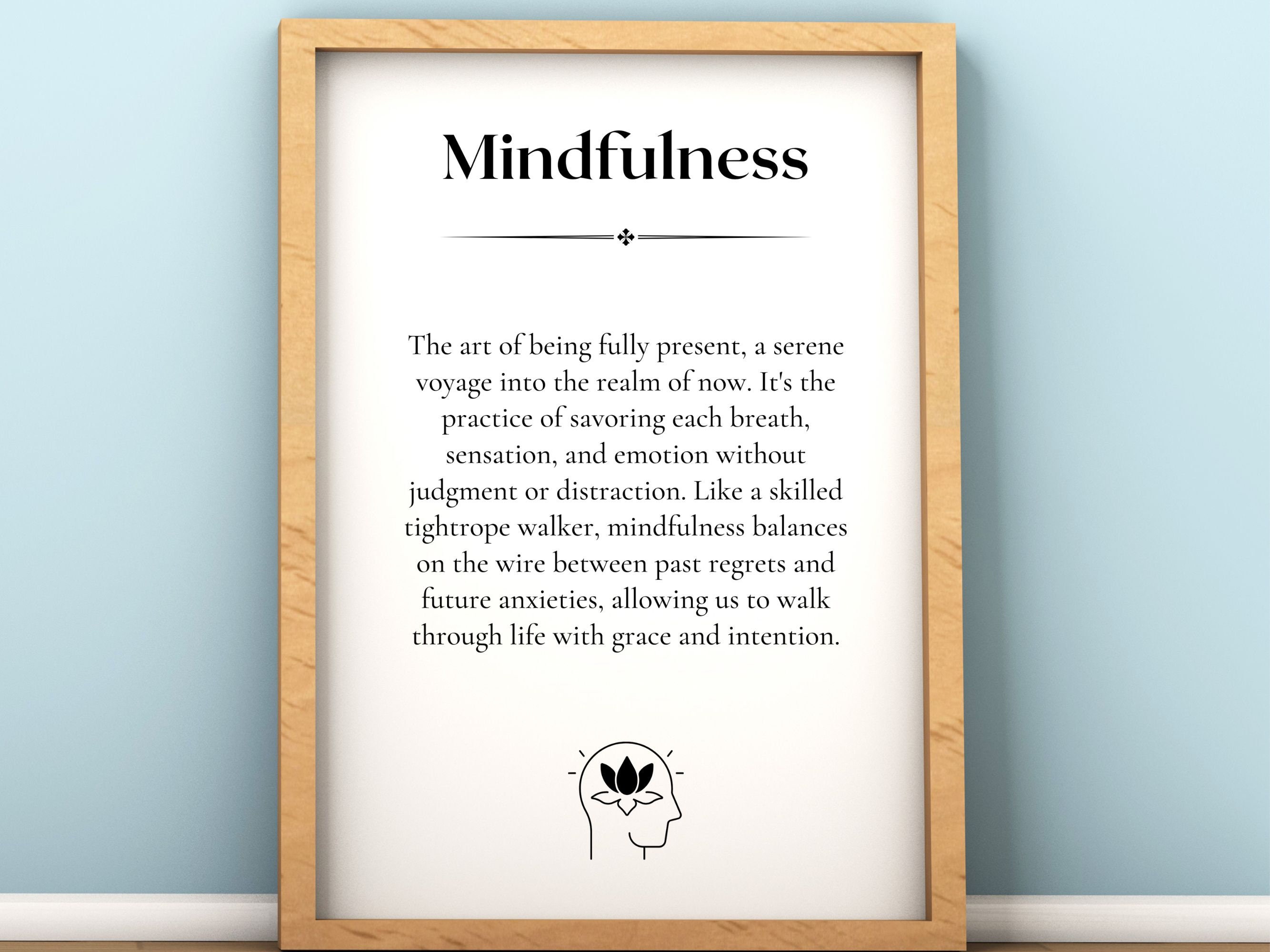 Mindfulness Definition Printable - Instant Download Art for Home Decor ...