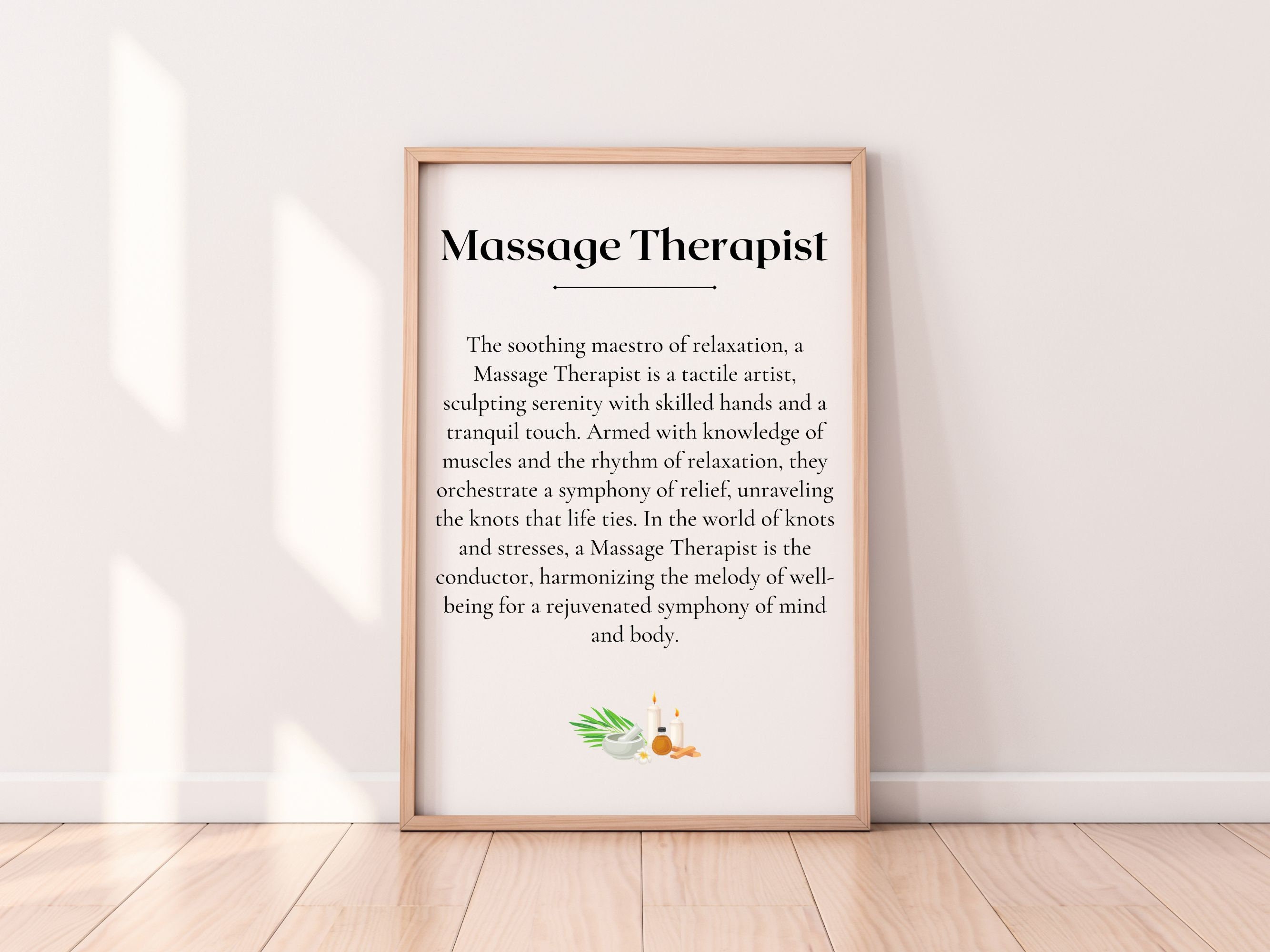 Massage Therapist Definition Printable Art, Digital Download for ...