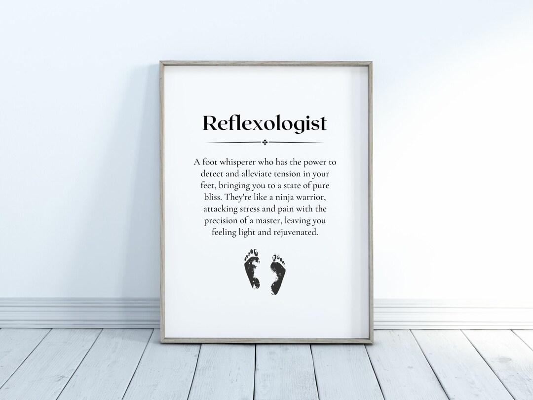 Reflexologist Definition Printable | Relaxing Wall Art | Holistic Gift ...