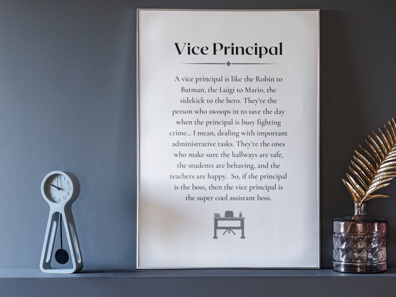Vice Principal Definition Printable Vice Principal Gift Gift for V ...