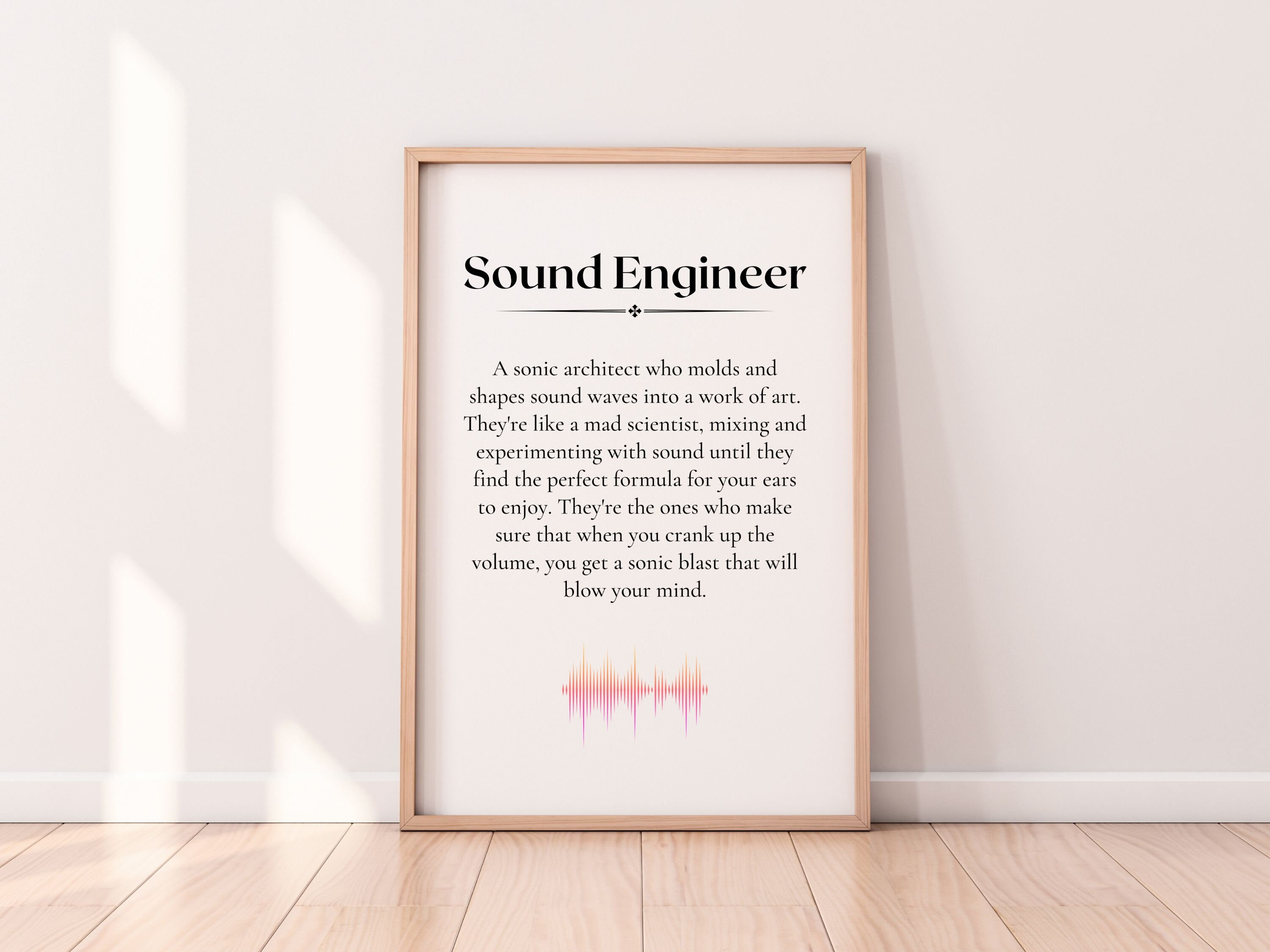 Sound Engineer Definition Printable Studio Life Art Audio Pro Gift ...