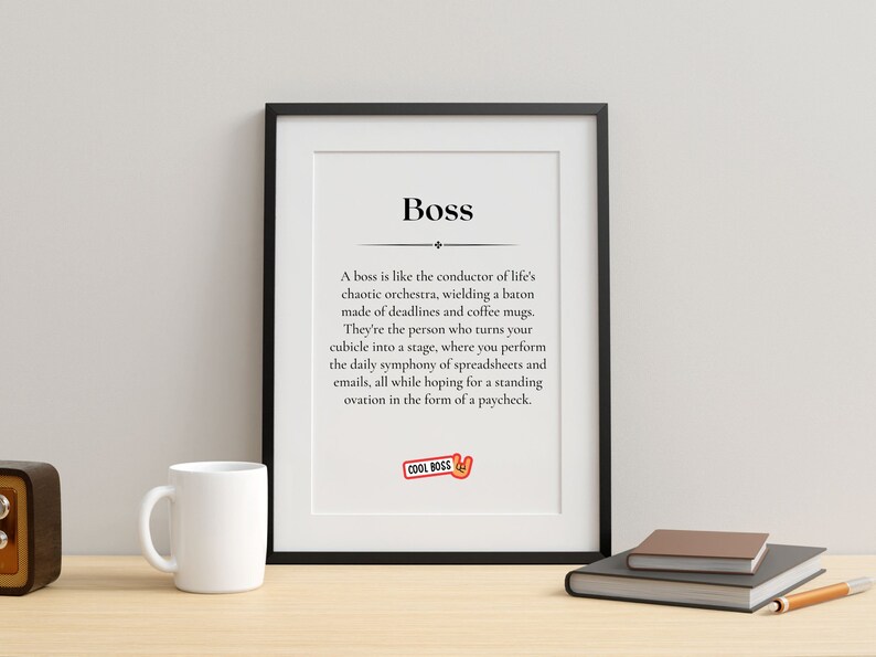 Elegant Boss Definition Print - Thoughtful Gift for Leaders | Digital ...