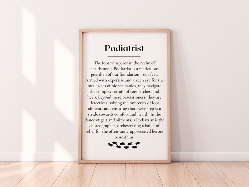 Podiatrist Definition Printable Art, Digital Download for Foot Health ...