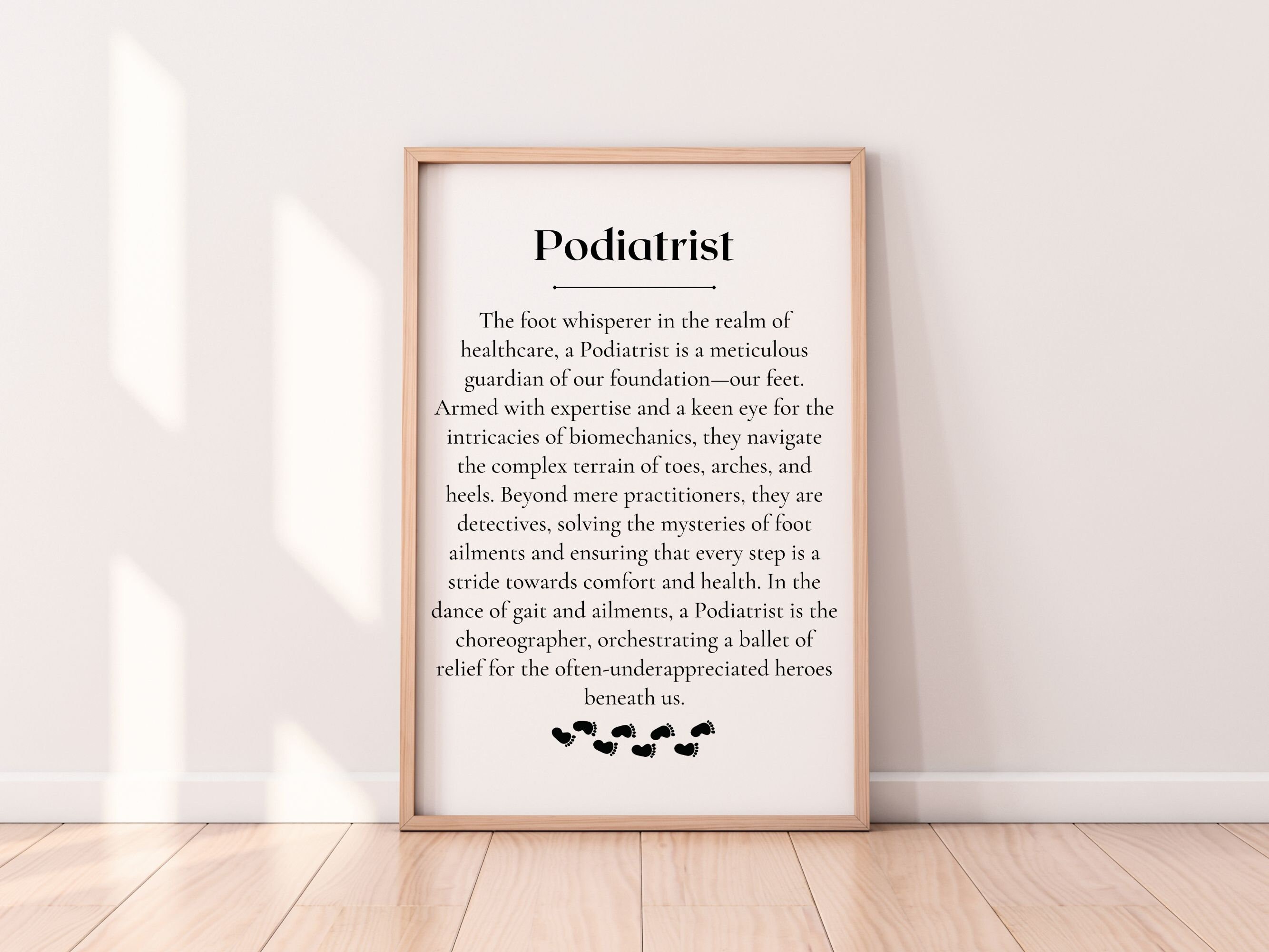 Podiatrist Definition Printable Art, Digital Download for Foot Health ...