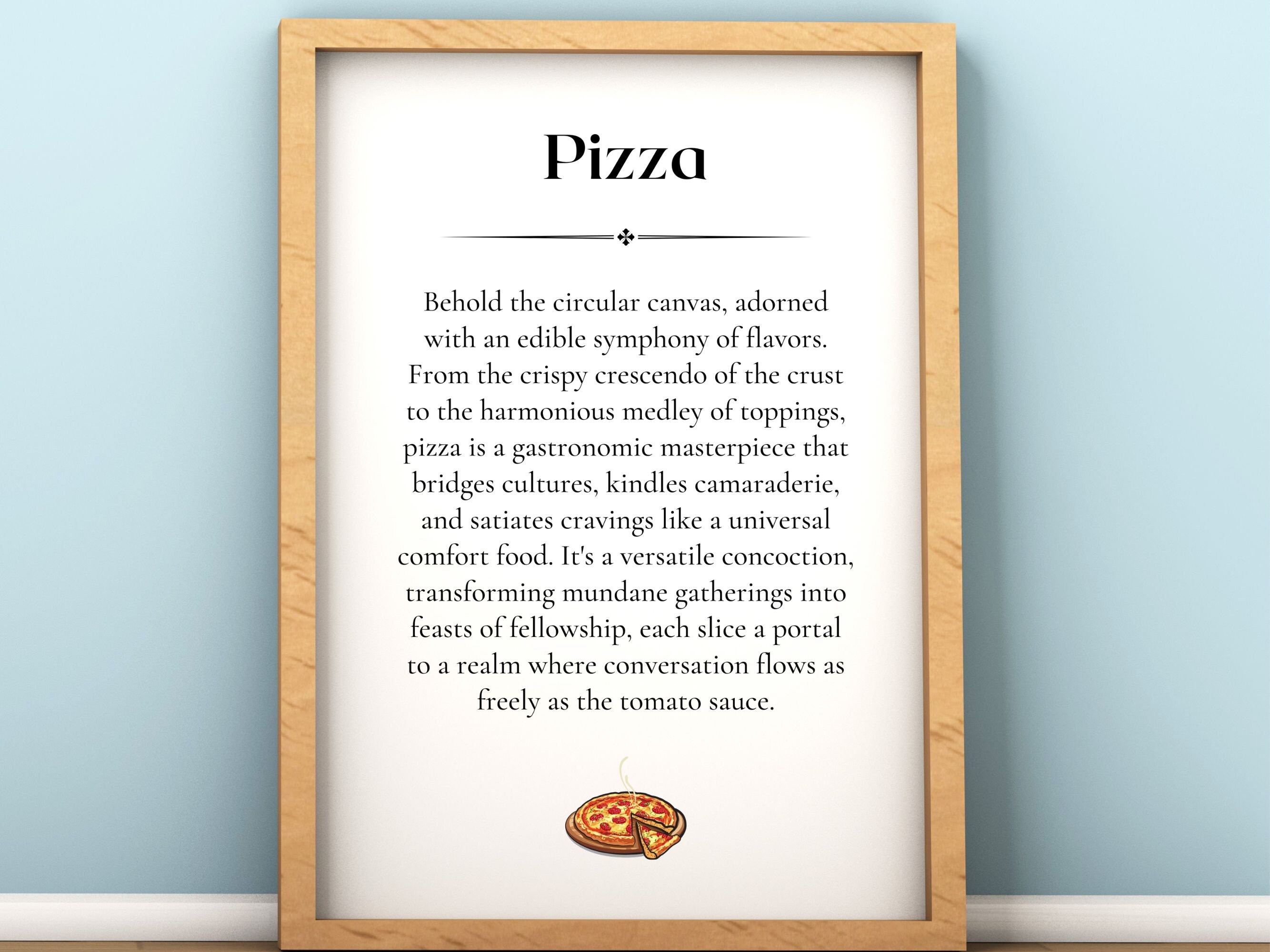 Delicious Pizza Definition Printable - Instant Download Art for Home ...