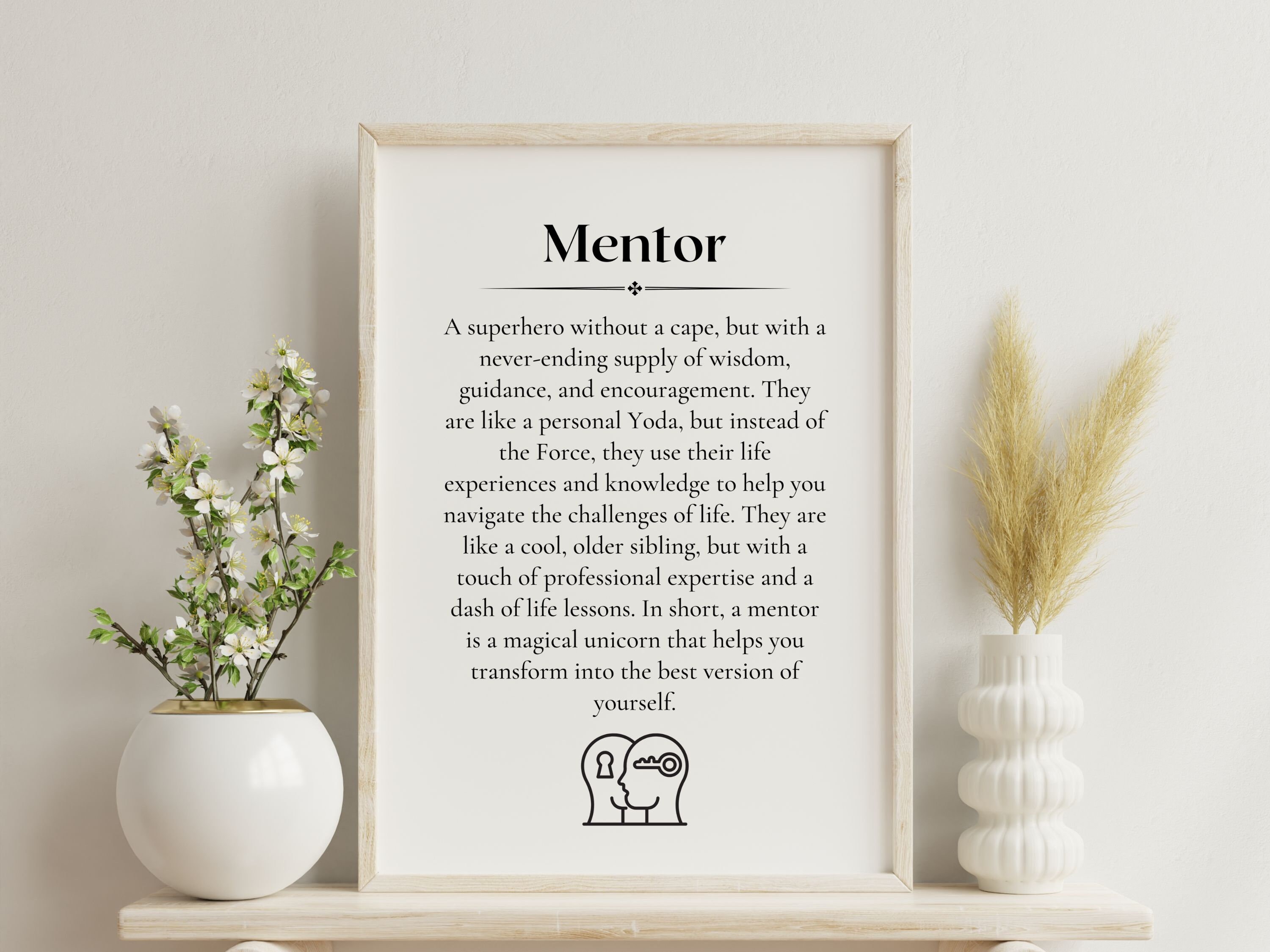 Mentor Definition Printable | Unique Definition Wall Art for ...