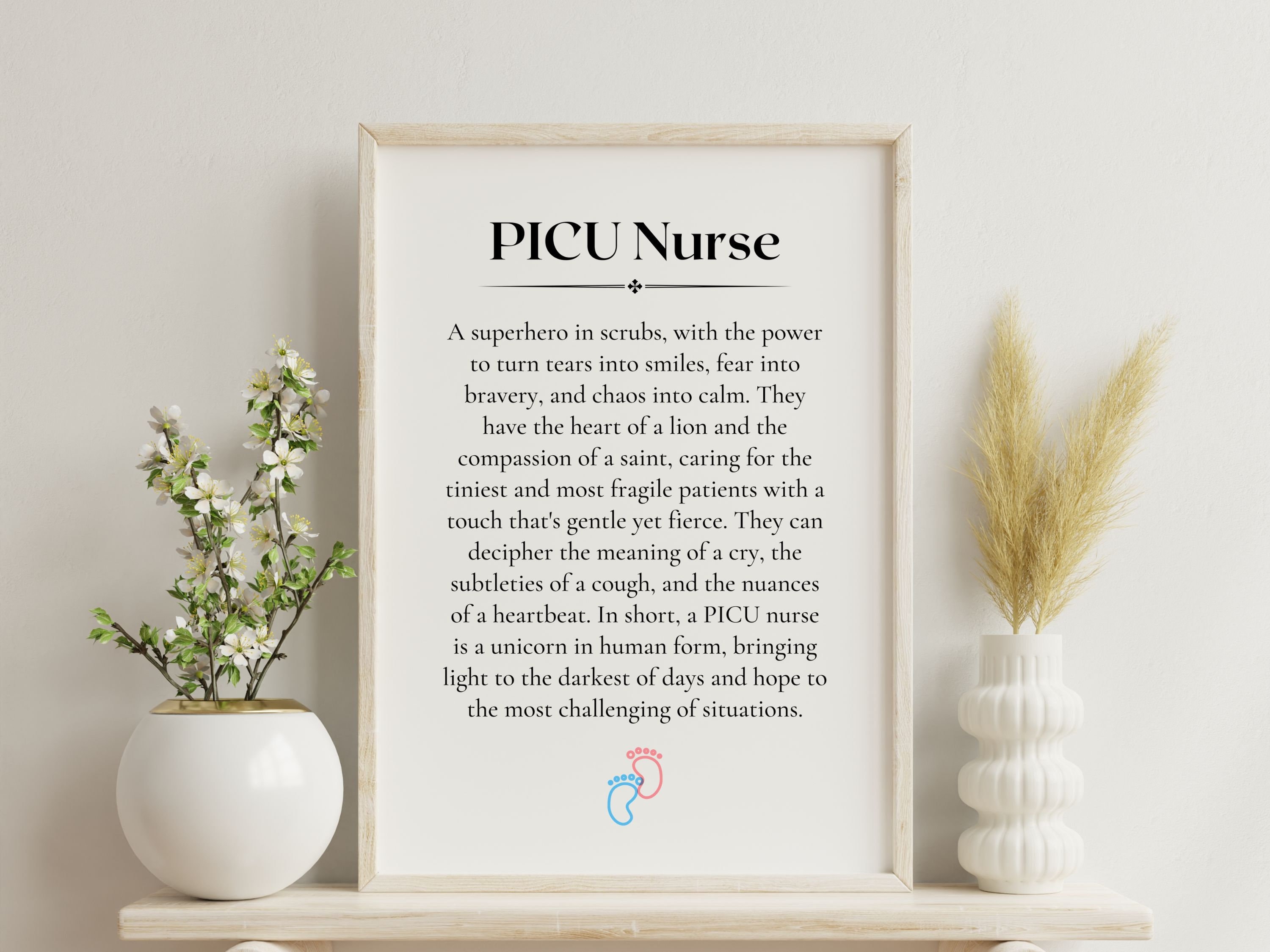 PICU Nurse Definition Printable Poster & Wall Art Nurse Gift RN ...