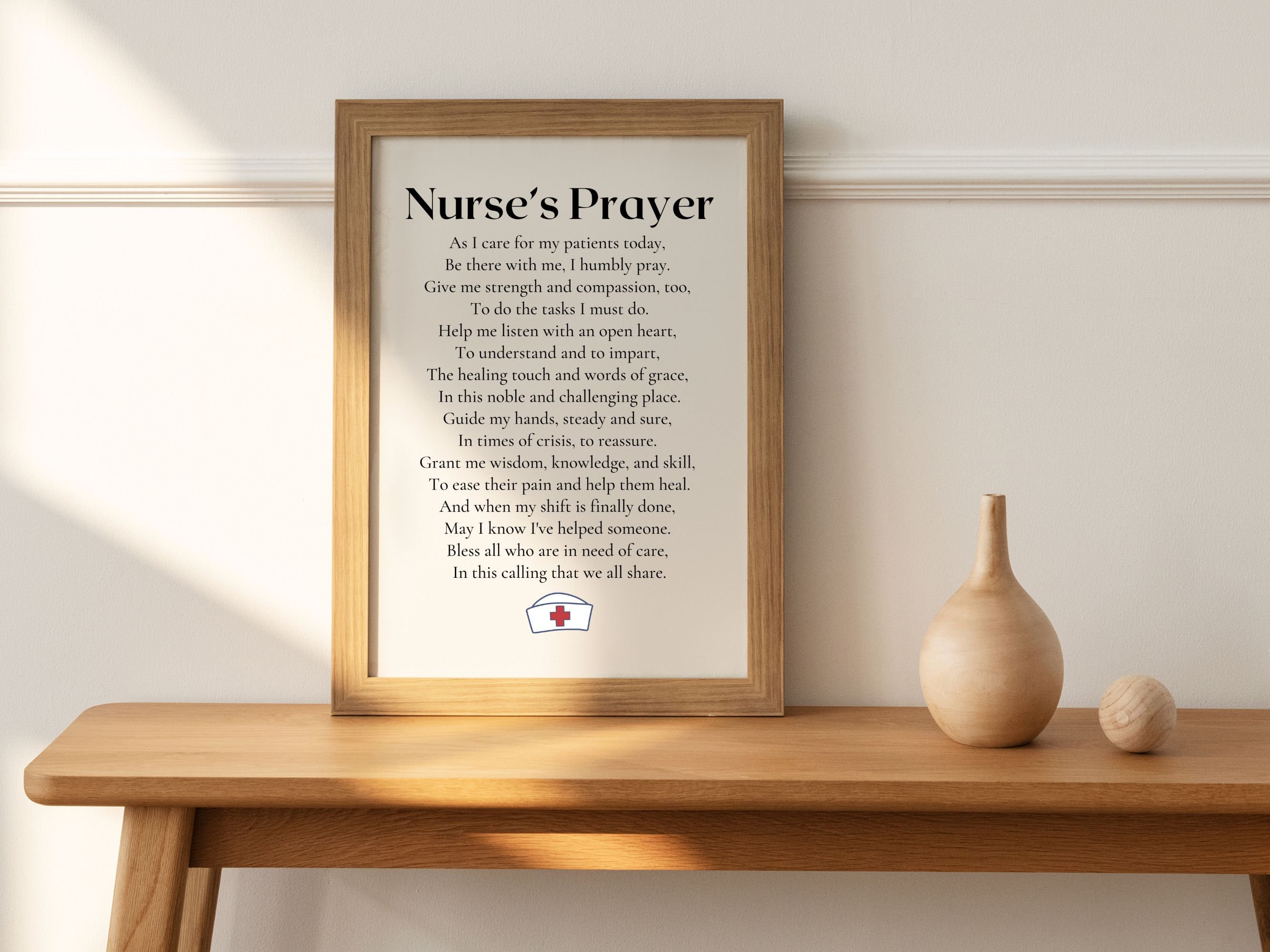 Nurse's Prayer Printable for Stylish Healthcare Decor and Thoughtful Gifts - Digital Download - Etsy