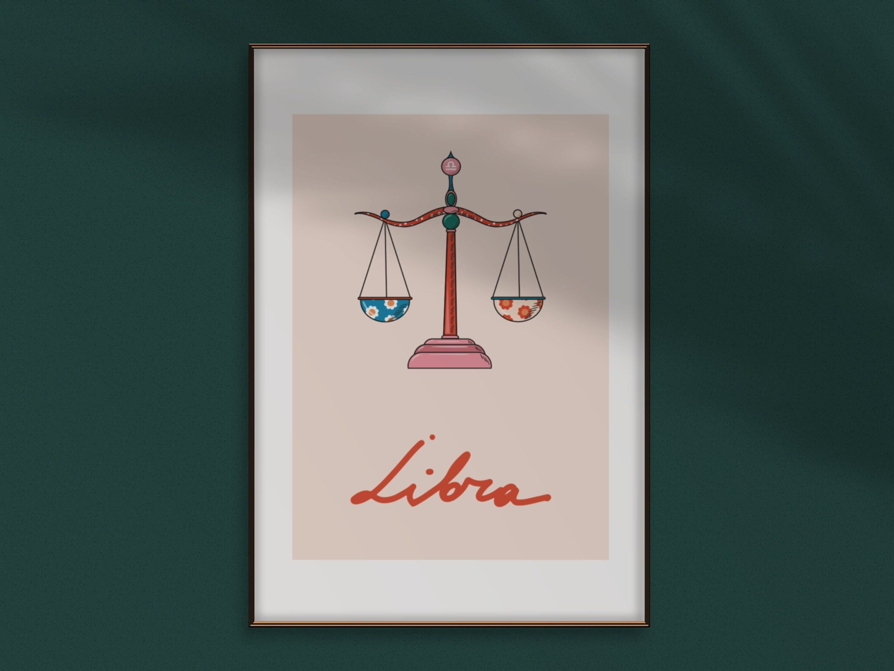 Libra Zodiac Sign Printable - Perfect Birthday Gift for September ...