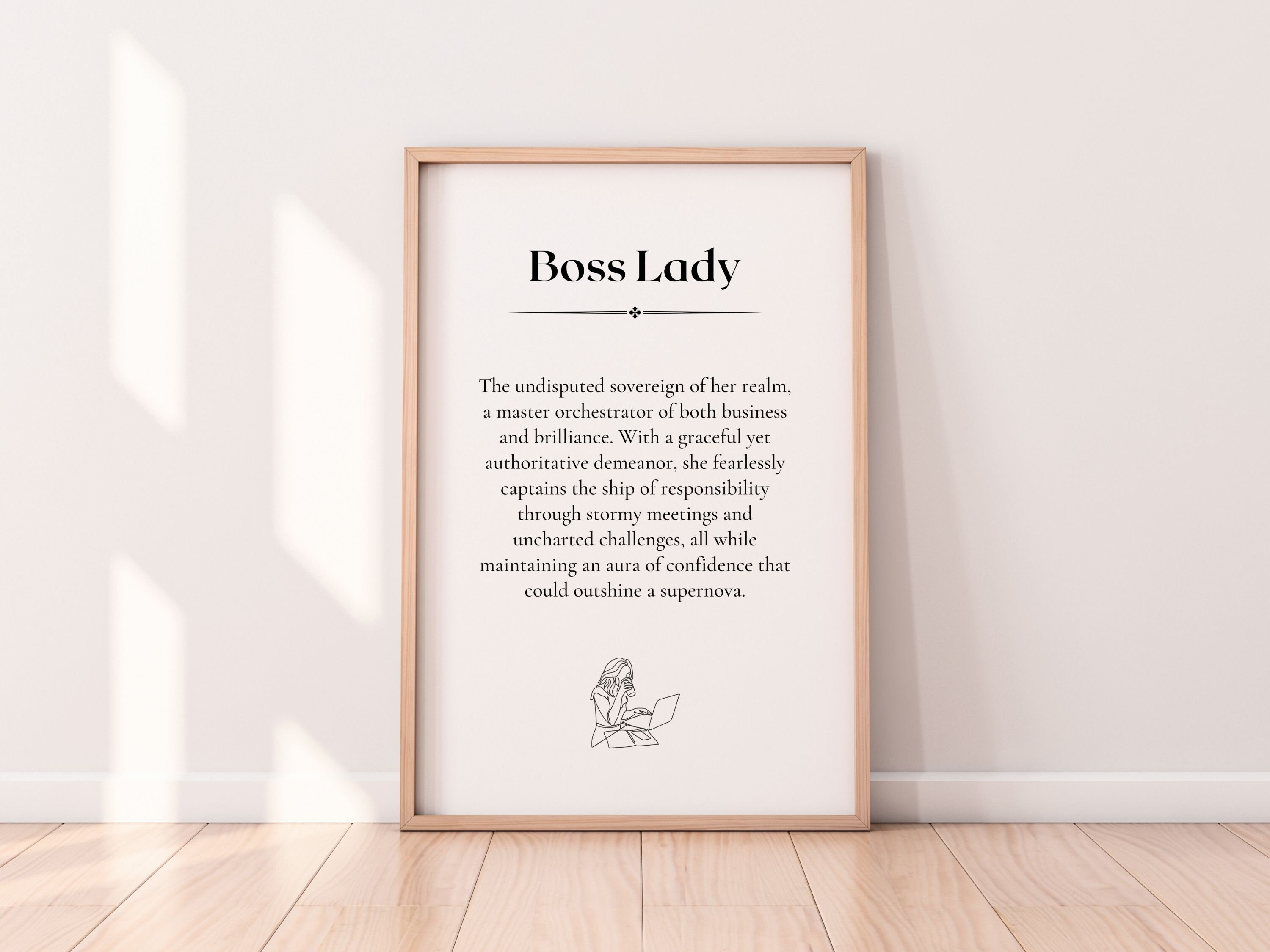 Boss Lady Definition Printable | Empowering Wall Art | Great Gift Idea ...
