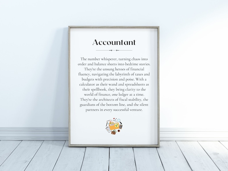 Accountant Definition Printable Wall Art - Office Decor Gift for ...