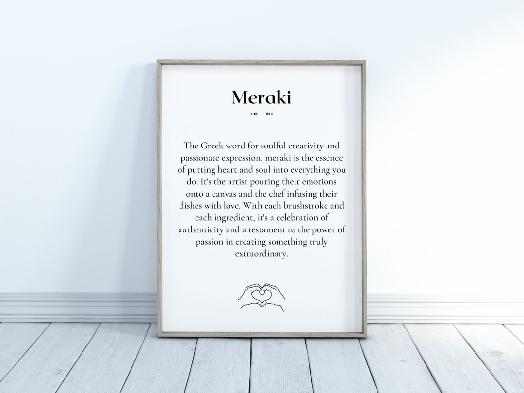 Meraki Digital Download | Inspirational Wall Art | Instant Home Decor ...